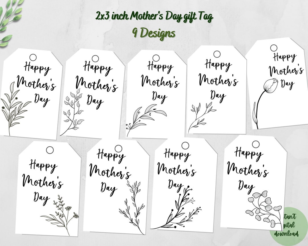 Mother's Day Gift Tags | Printable Mom Tags | Tags for Moms Day ...