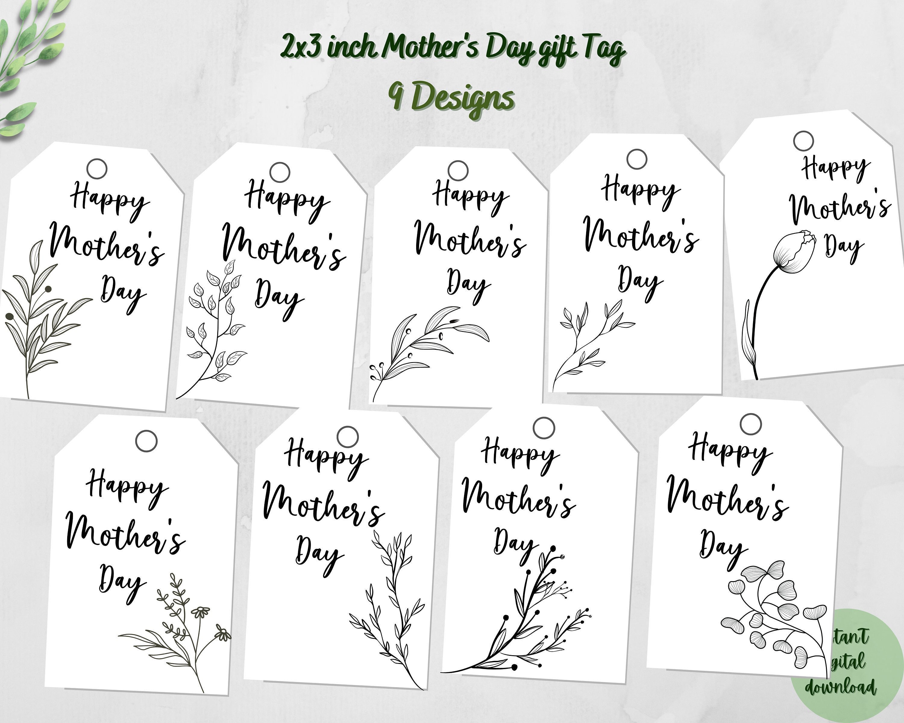 Mother's Day Gift Tags | Printable Mom Tags | Tags for Moms Day ...