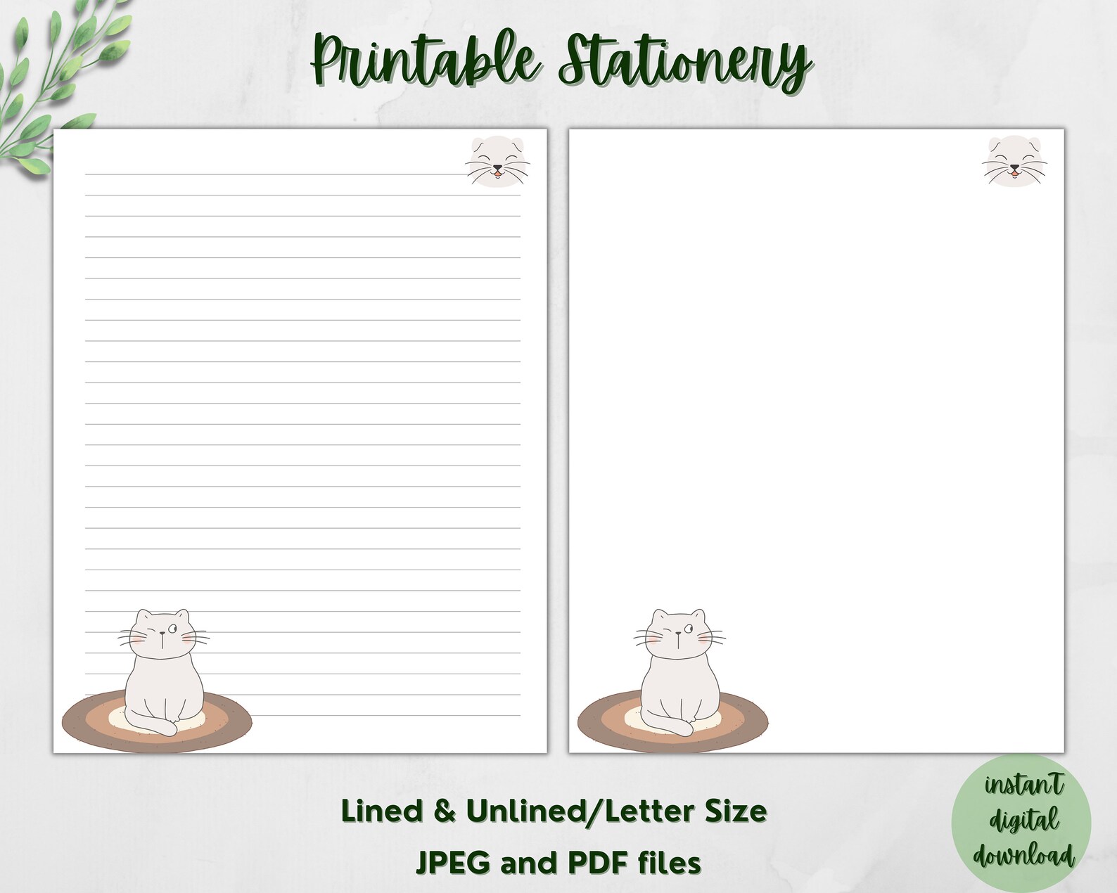 Printable Cat Stationery05 | Printable Writing Paper | Printable ...