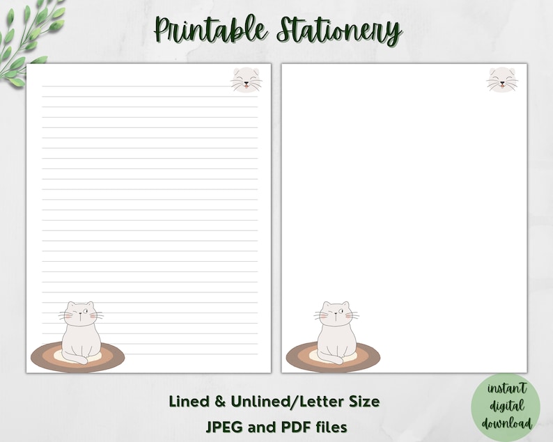 Printable Cat Stationery05 | Printable Writing Paper | Printable ...