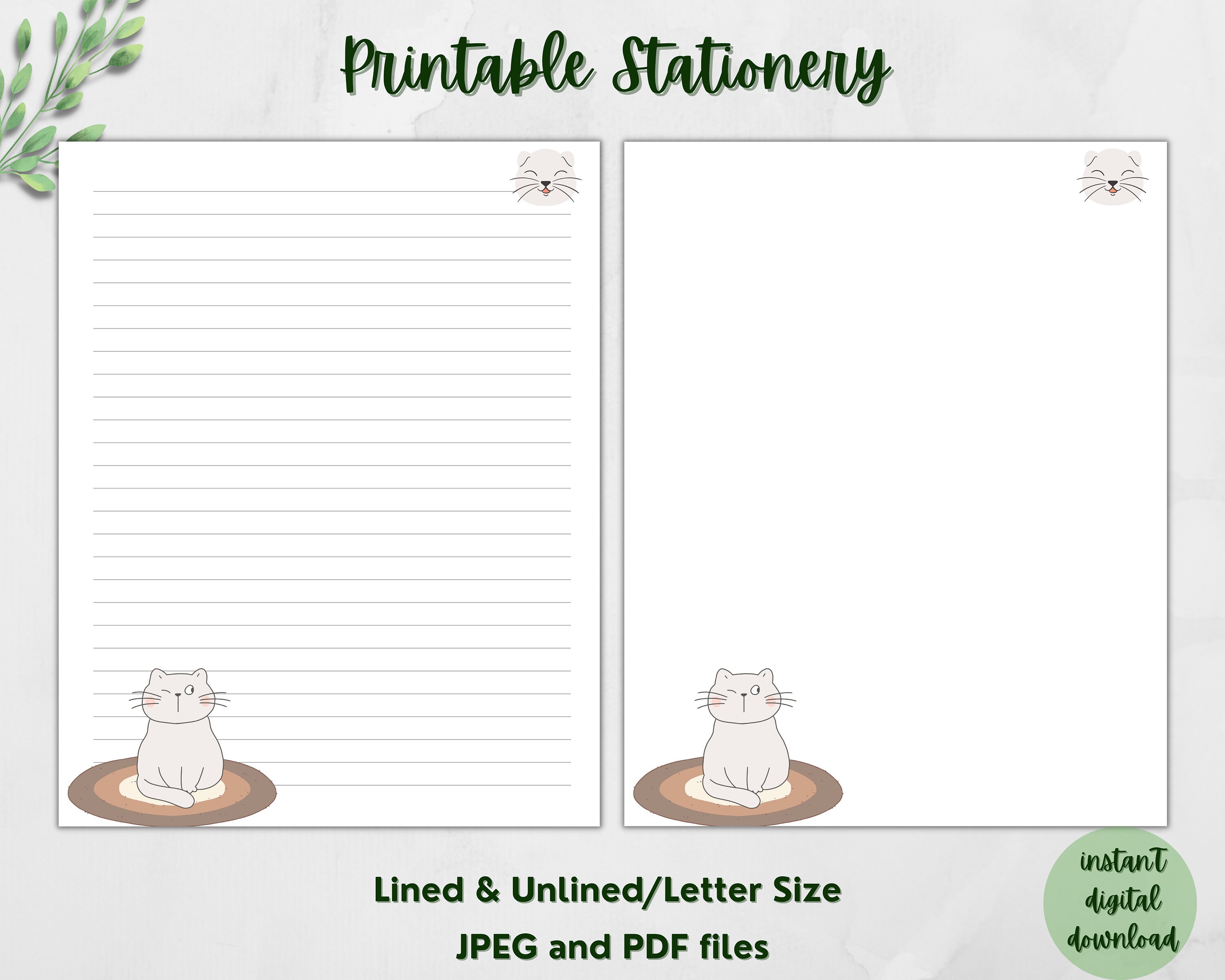 Printable Cat Stationery05 | Printable Writing Paper | Printable ...