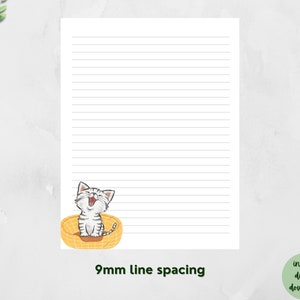 Printable Letter Writing Paper Kawaii Cat Stationery Cute Cat Kawaii ...