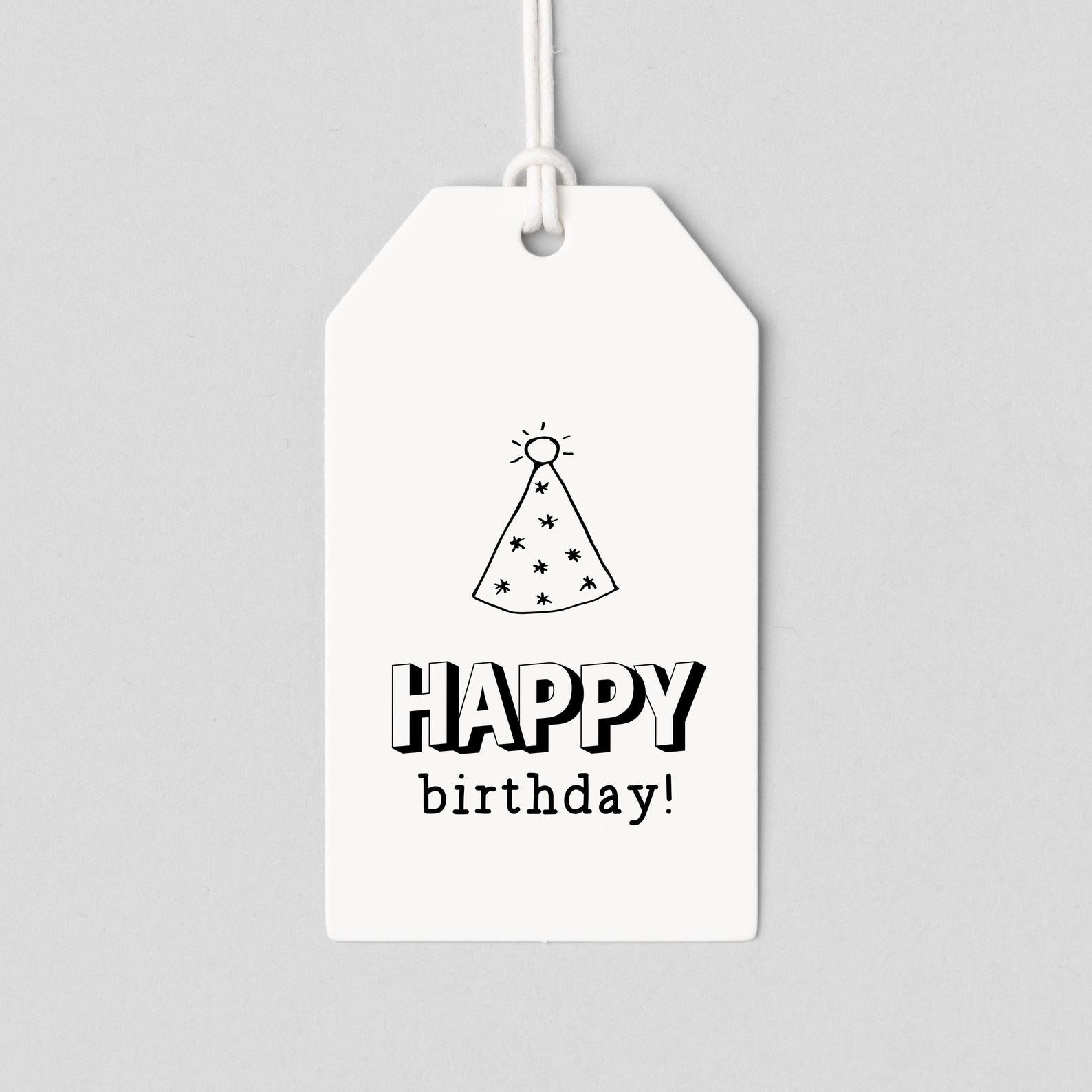 Birthday Gift Tag Printable Tag for Birthday Hang Tag 1.5x2.5 Inches ...