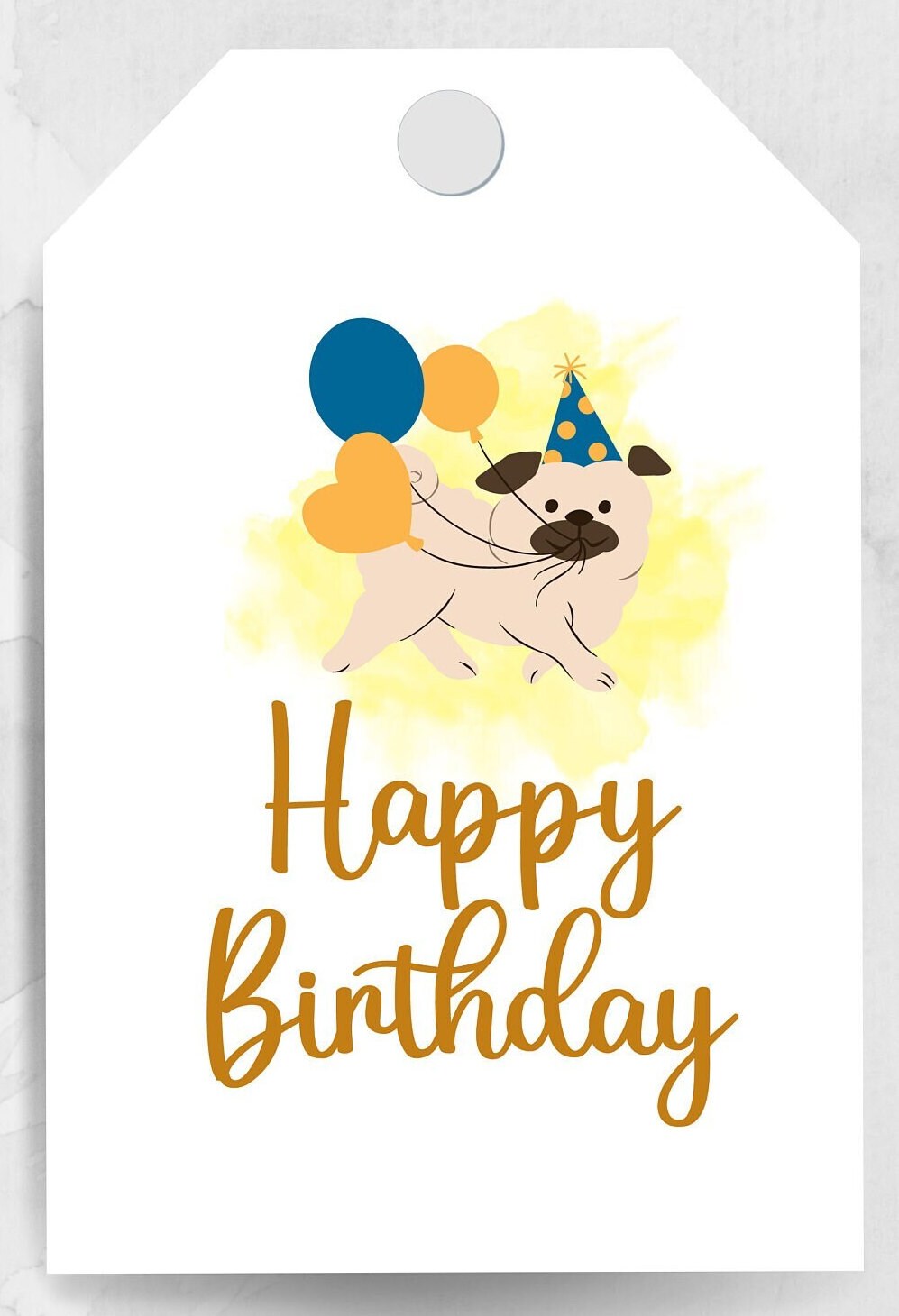 Birthday Gift Tags Printable Tags for Birthday Hang Tag 2x3 Inch Gift ...