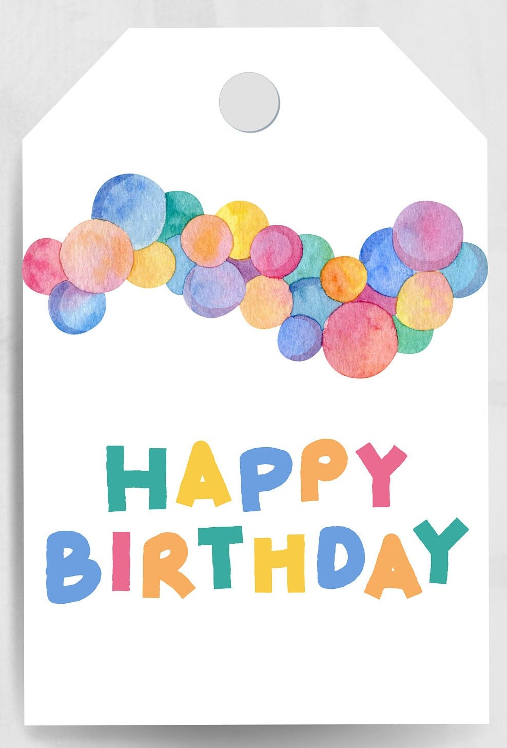 Birthday Gift Tags Birthday Printable Tags for Birthday 2x3in Gift Tag ...