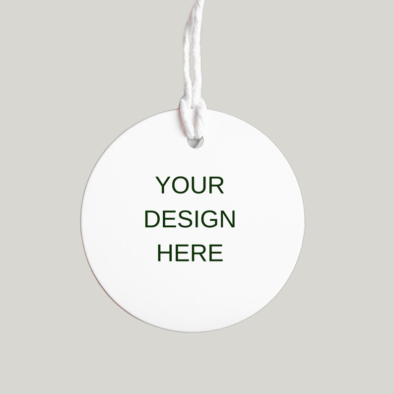Printable Round Tag Template 2.5 Inches Blank Round Tag Mockup Hang Tag ...