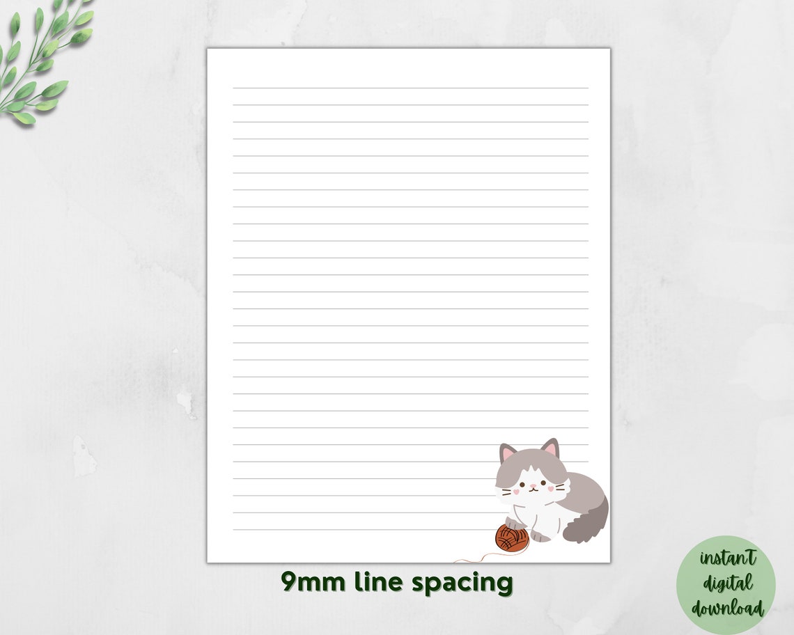 Printable Cat Stationery04 | Printable Writing Paper | Printable ...
