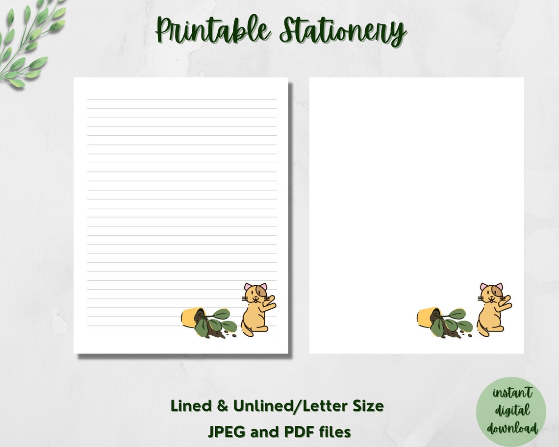 Printable Cat Stationery06 | Printable Writing Paper | Printable ...
