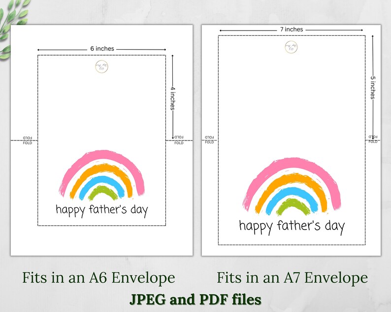 Father's Day Printable Card Rainbow Dad Card for Fathers Day Granddad ...