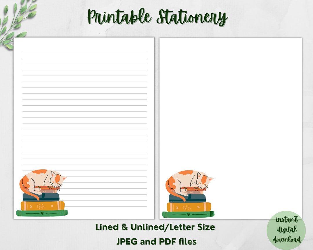 Printable Cat Stationery09 | Printable Writing Paper | Printable ...