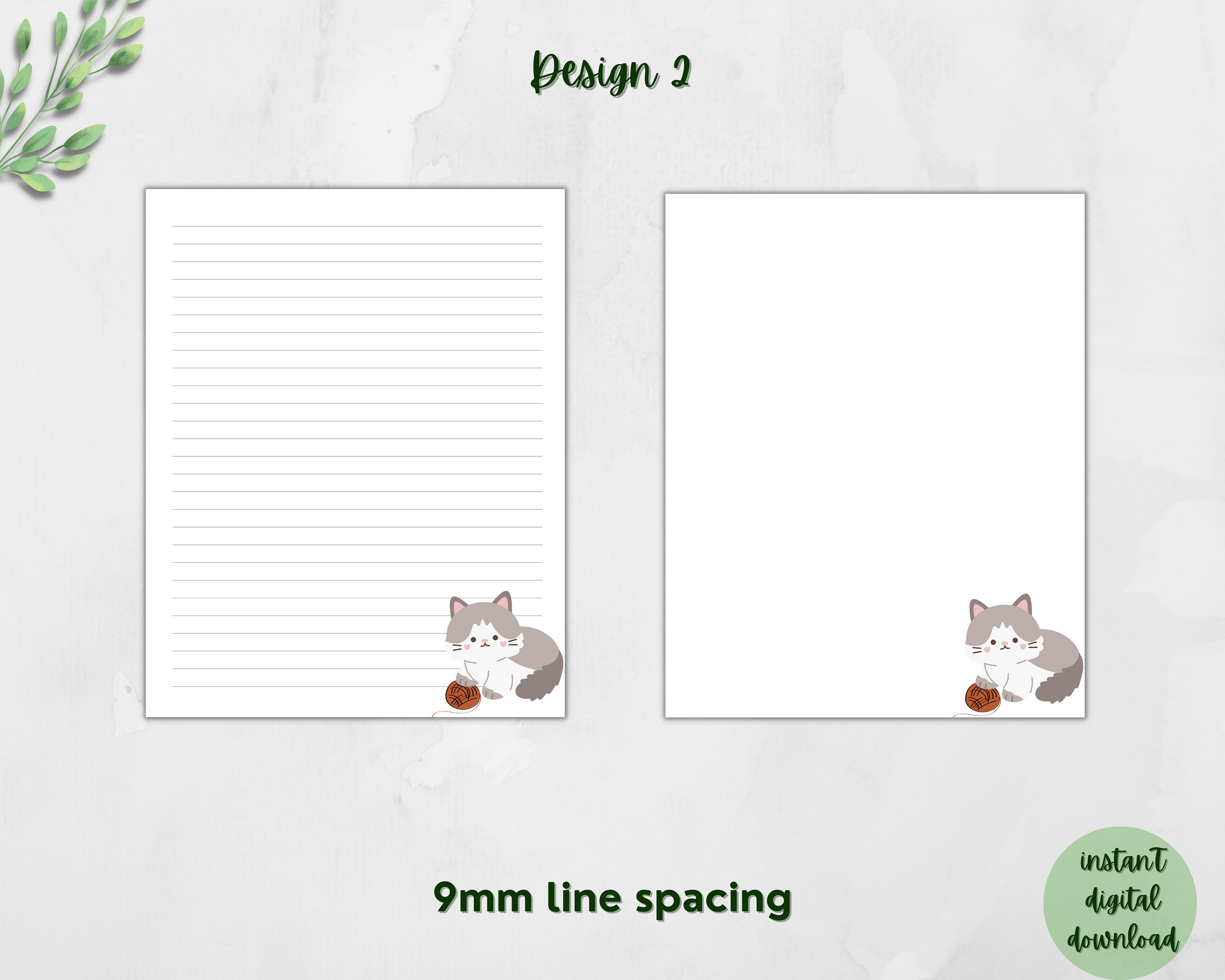 Printable Cat Stationery Bundle of 6 Letter Writing Paper Cute Kittens ...
