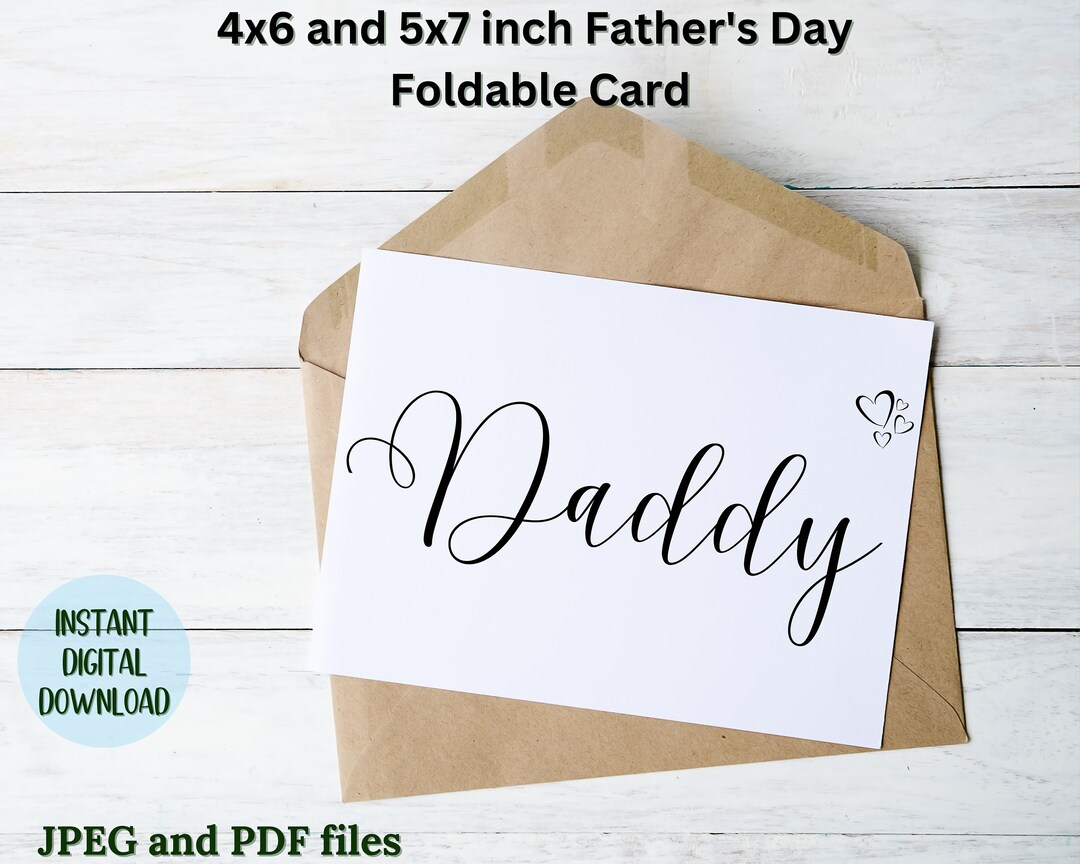 Father's Day Printable Card for Fathers Day Granddad Gift Dad Birthday ...
