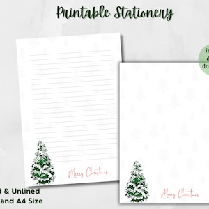 Printable Christmas Letter Writing Paper Christmas Tree Merry Christmas ...
