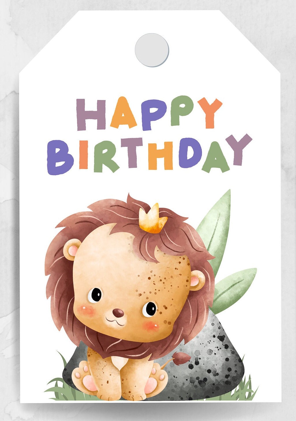 Birthday Gift Tags Jungle Safari Animals Birthday Printable Tags for ...