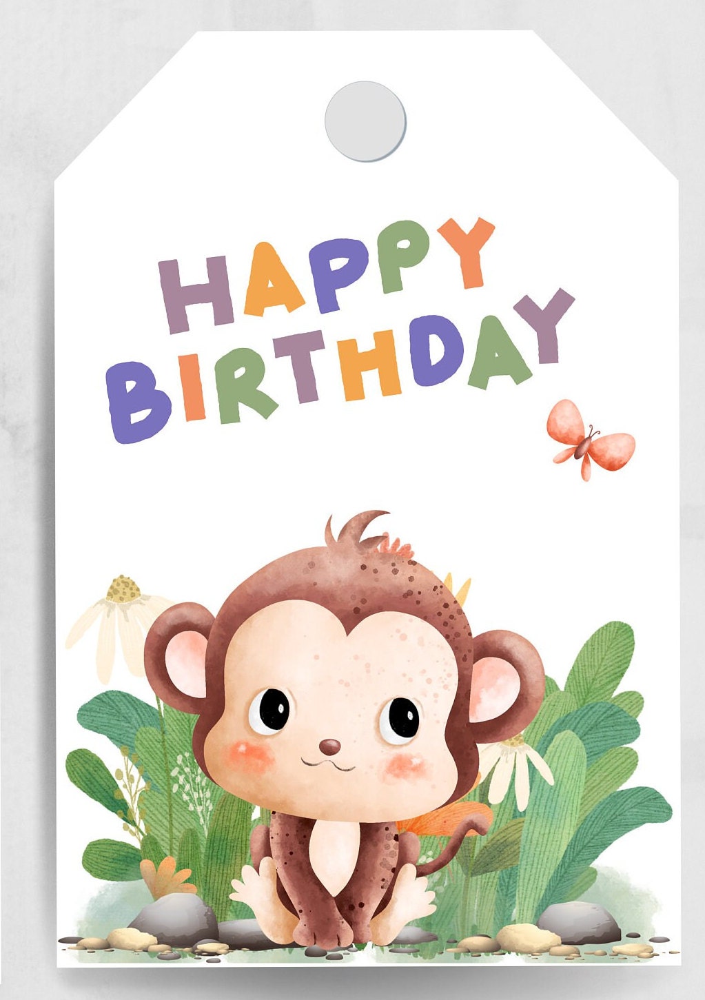 Birthday Gift Tags Jungle Safari Animals Birthday Printable Tags for ...