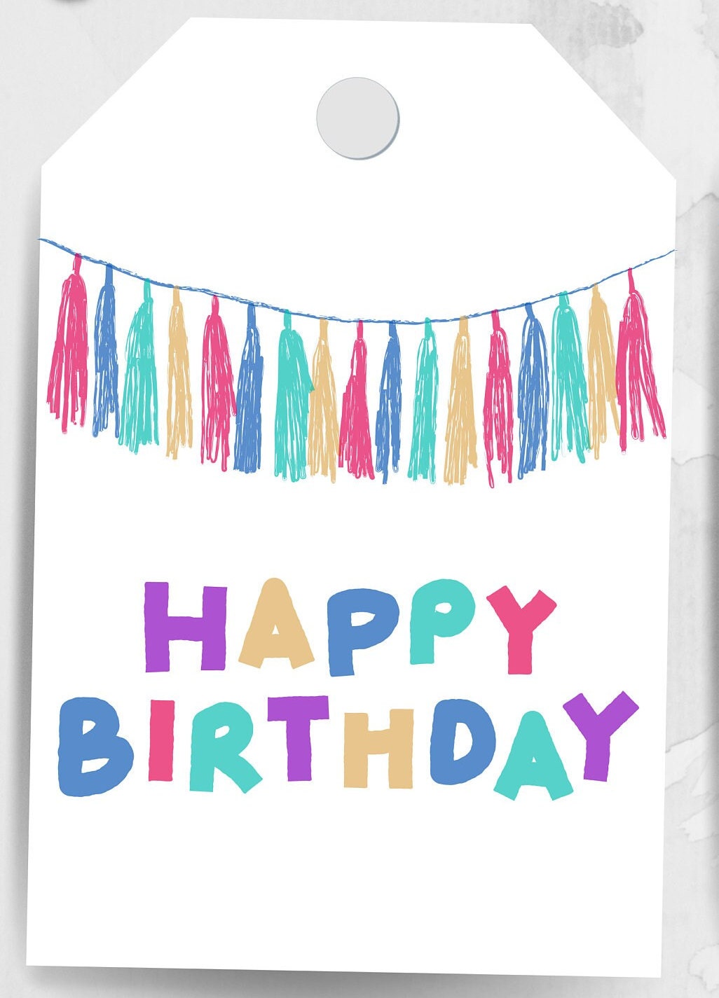 Birthday Gift Tags Birthday Printable Tags for Birthday 2x3in Gift Tag ...