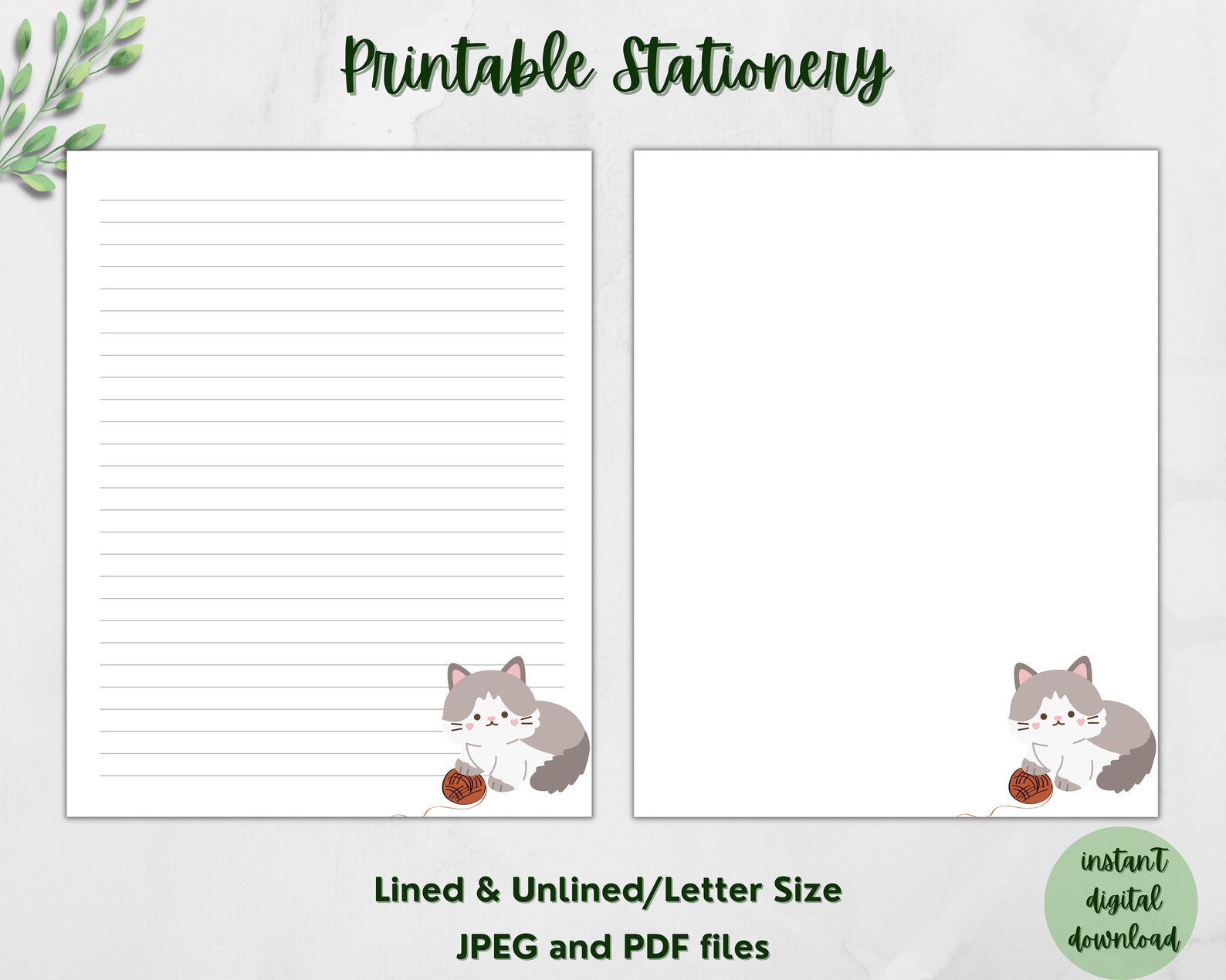 Printable Cat Stationery04 | Printable Writing Paper | Printable ...