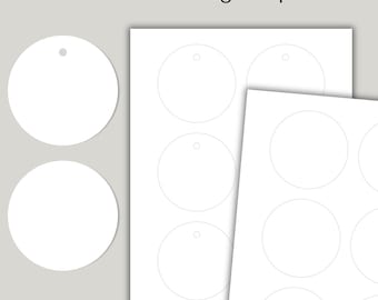 Printable Blank Tag Round Tag Template 2 inches Round Mockup Hang Tag ...