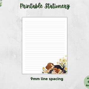 Printable Stationery Watercolor Beagles|dog and Puppies| Printable ...