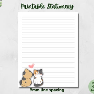 Printable Stationery Kawaii Cat Letter Writing Paper Cute Kittens Cat ...