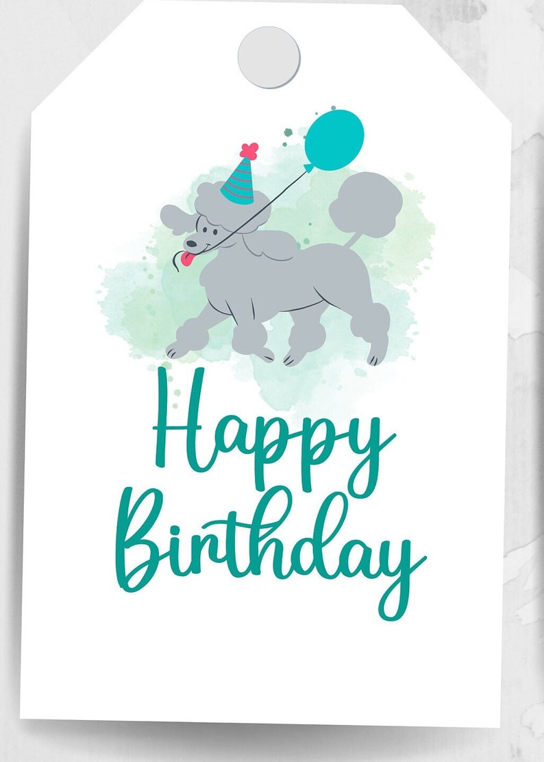 Birthday Gift Tags Printable Tags for Birthday Hang Tag 2x3 Inch Gift ...