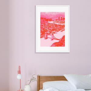 London Tower Bridge Illustration Wall Art for Home Decor, London Art ...