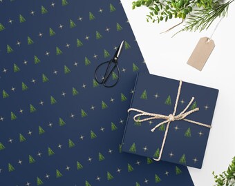 Navy Blue Wrapping Paper - Etsy