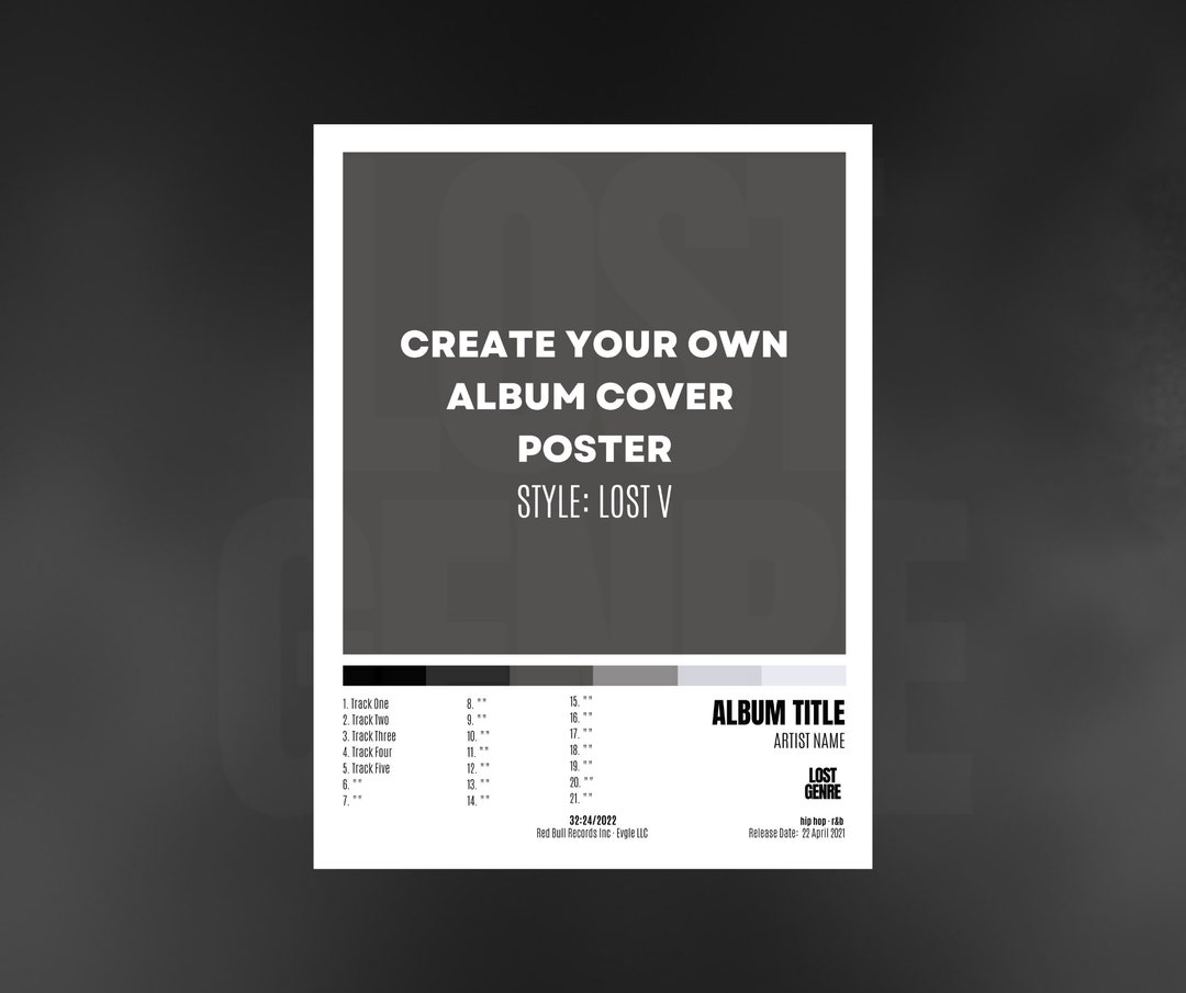 Custom Album Cover Poster | Create Your Own | Track List Poster | Style ...