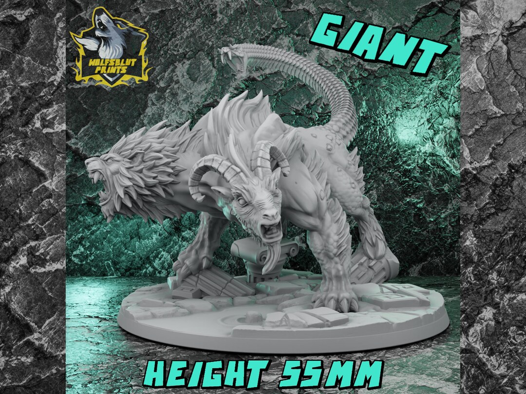 Chimera Miniature Dungeons and Dragons Chimera Mini Tabletop - Etsy