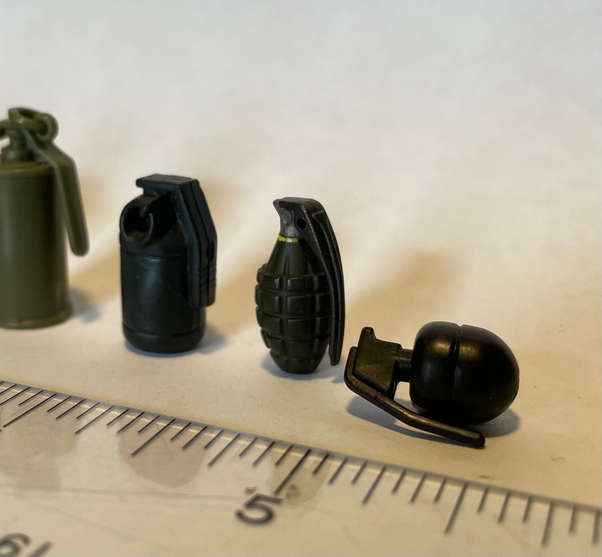 1:6 Scale Action Figure Grenade Lot, Various Vintage G.I. JOE Frag, and ...