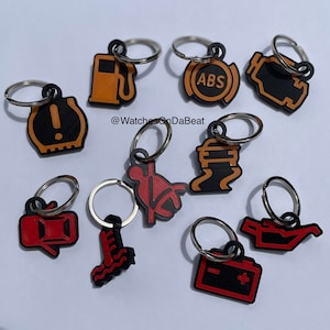 Dashboard Warning Light Keychains. - Etsy