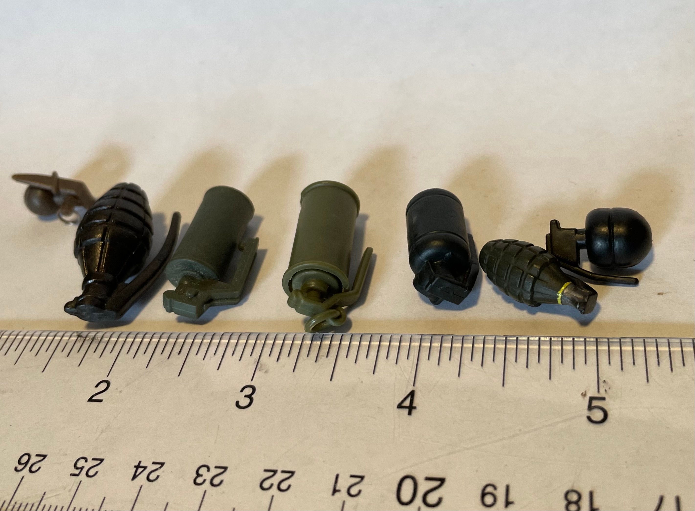 1:6 Scale Action Figure Grenade Lot, Various Vintage G.I. JOE Frag, and ...
