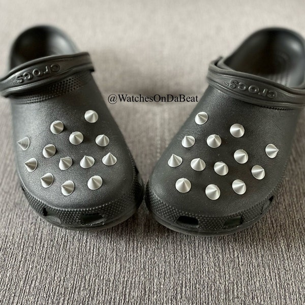 Black Custom Crocs - Etsy