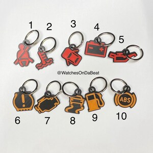 Dashboard Warning Light Keychains. - Etsy