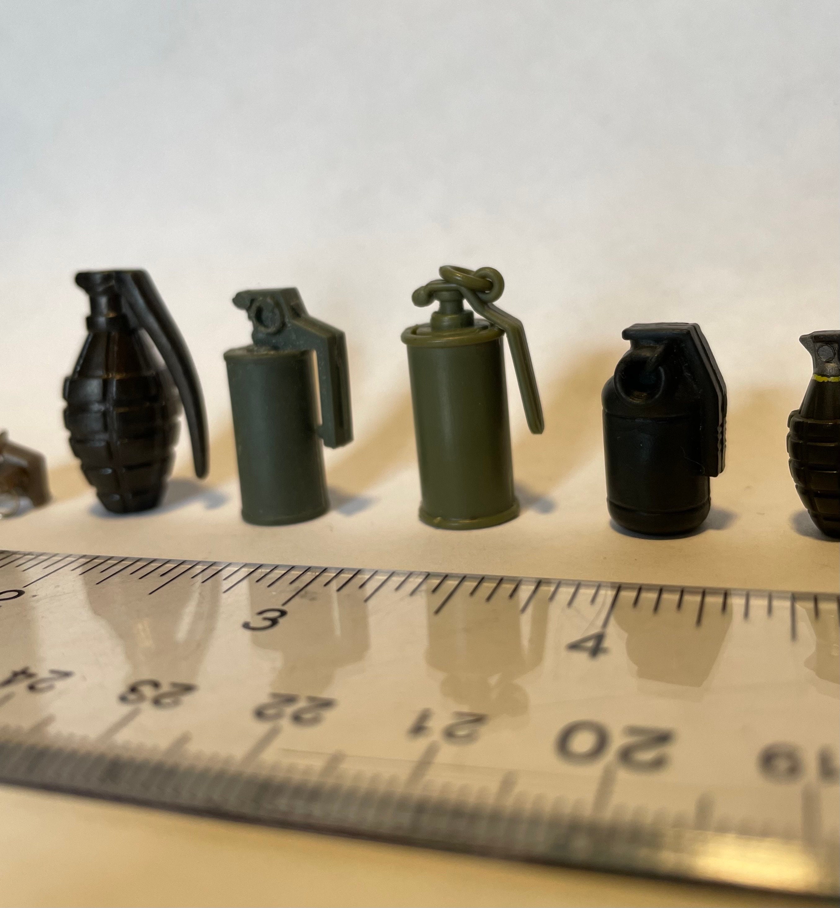 1:6 Scale Action Figure Grenade Lot, Various Vintage G.I. JOE Frag, and ...