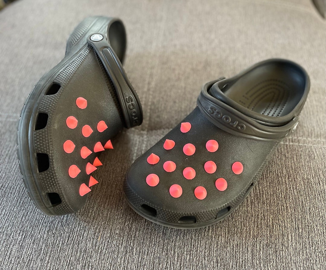 Croc Spike Charms/jibbitz, 28 Pink Spikes Included. 100% Custom Design ...