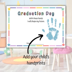 Printable Preschool Graduation With Handprint Art | Preschool ...