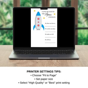 Father's Day Rocket Handprint Craft Printable | Dad Birthday Gift From ...