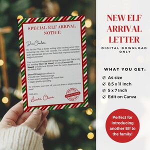 New Elf Arrival Announcement Printable | Second Elf Introduction ...