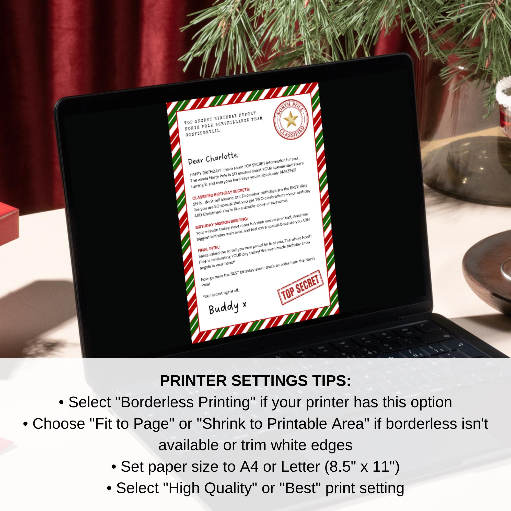 Elf Birthday Letter Printable Editable Canva Template | Happy Birthday ...