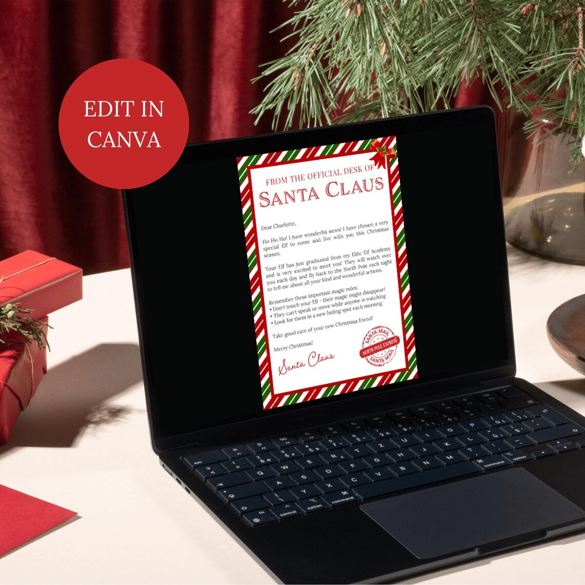 Elf Welcome Letter From Santa | First Time Elf Arrival Note ...