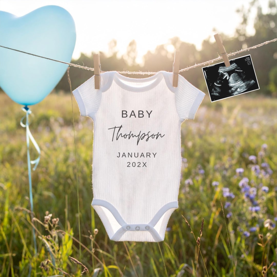 Baby Boy Announcement Template Digital | Blue Baby Announcement | Baby ...