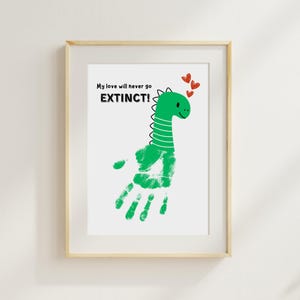 Dinosaur Handprint Art Printable | Valentine's Day Craft | Kids ...