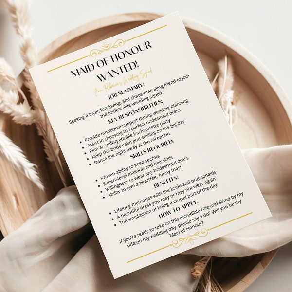 Asking Maid of Honor - Etsy