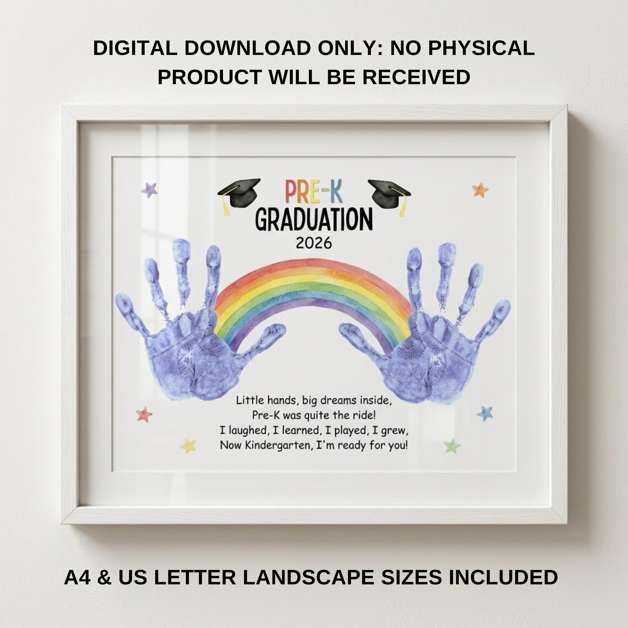 Pre-k Graduation Handprint Art 2026, Graduation Craft Printable ...