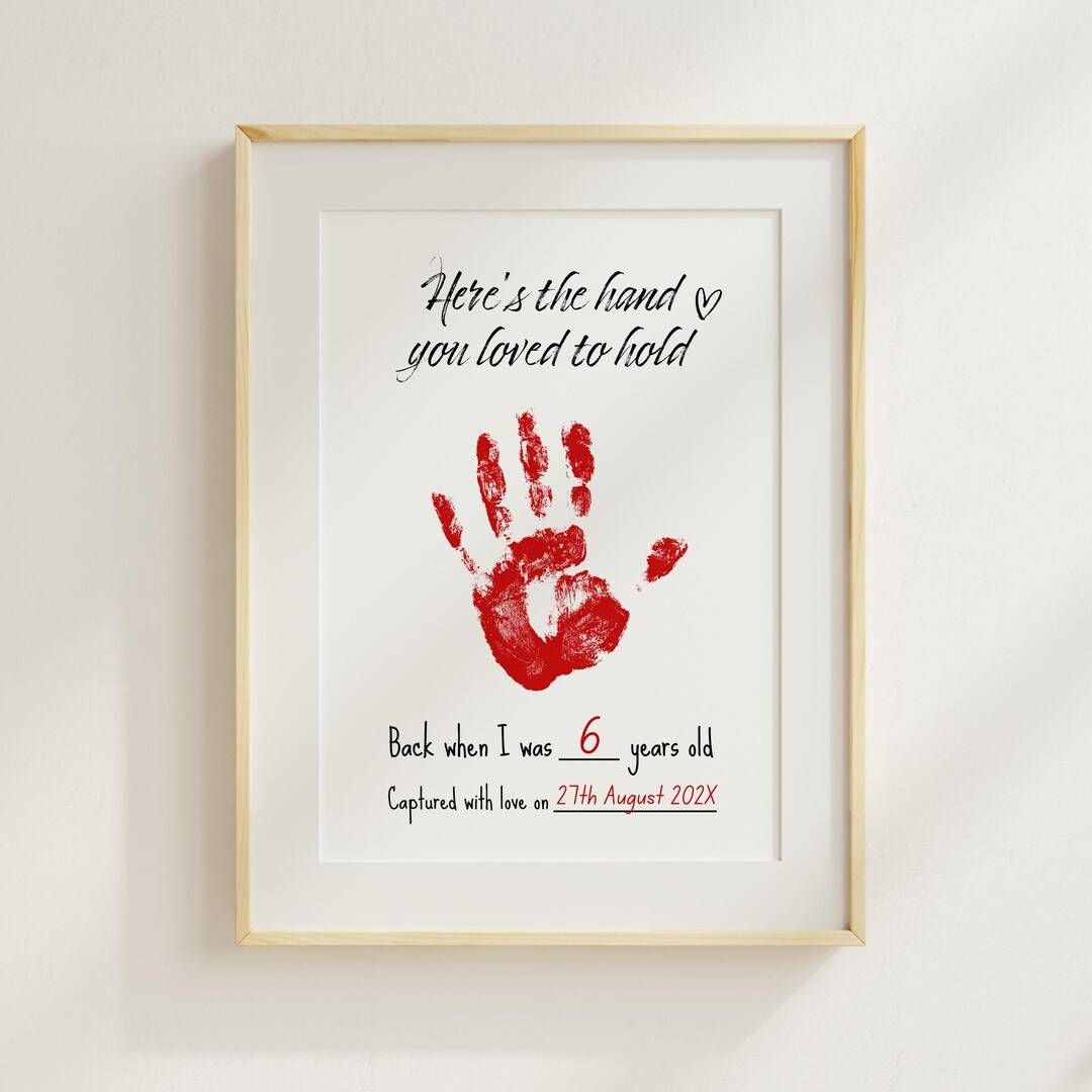 Handprint Keepsake Printable | Child Memory Art | School Milestone ...