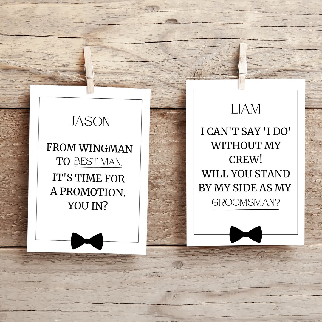Best Man & Groomsman Proposal Card Printable | Groomsmen Ask Ideas ...