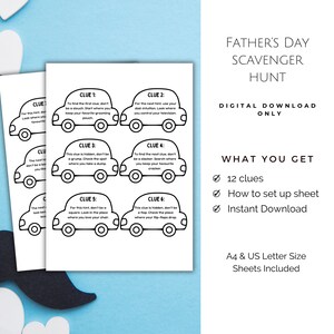 Father's Day Scavenger Hunt Printable Game, the Perfect Gift for Dad on ...