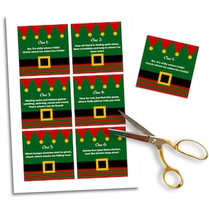 Elf Scavenger Hunt Printable | Christmas Treasure Hunt | Elf Games ...