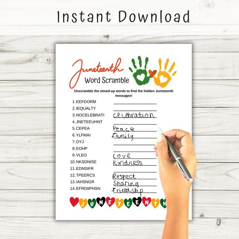 Juneteenth Printable Games and Activities for Kids Fun Educational ...